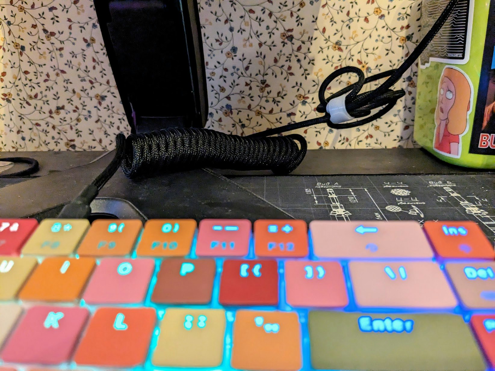 Drop Black and White Coiled Keyboard Cable | Mechanical Keyboards ...