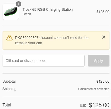 A lot of recent items do not qualify for discount with the DKC Codes | Drop