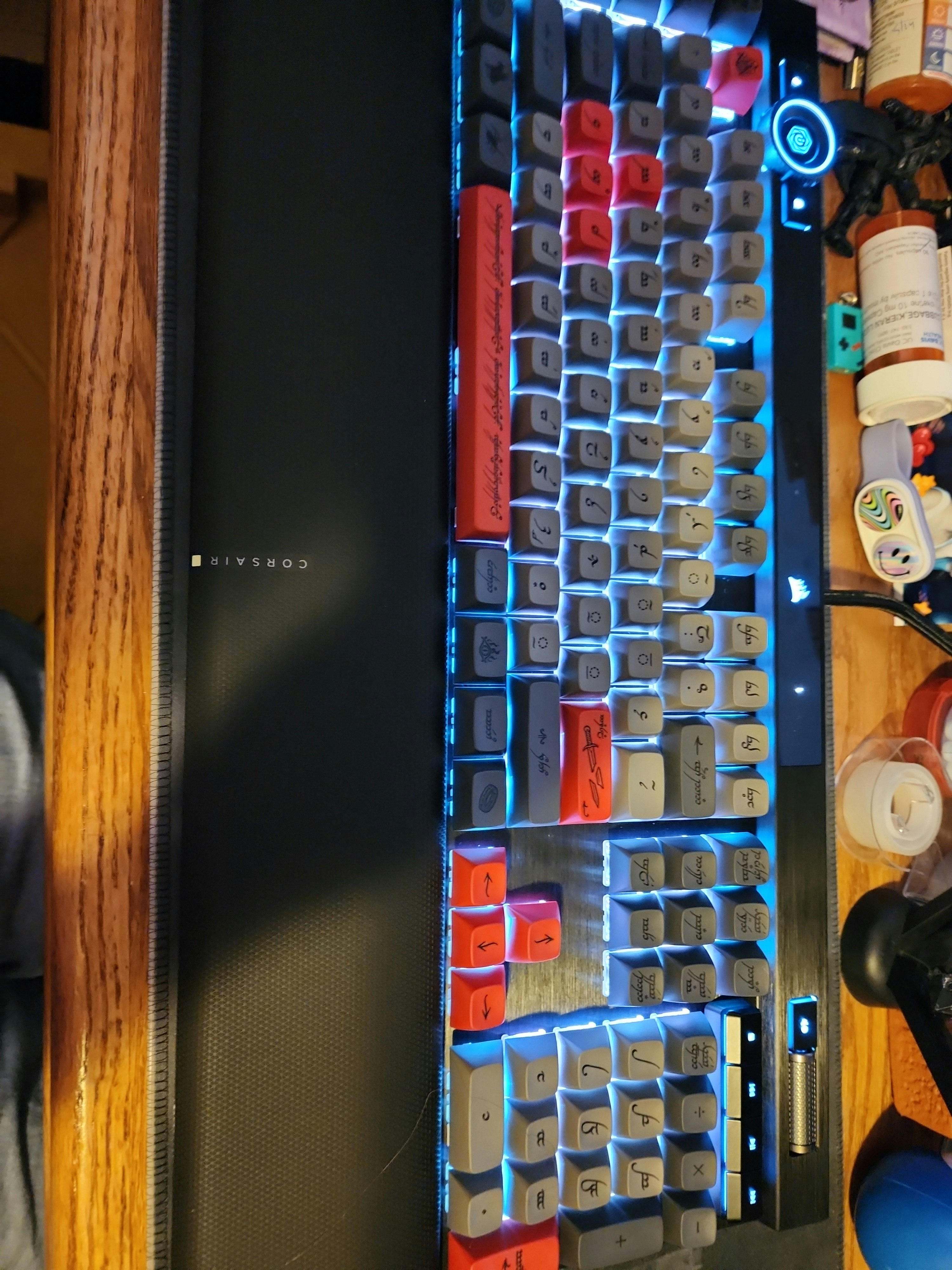 Black-speech keycap on Corsair K100. | Drop