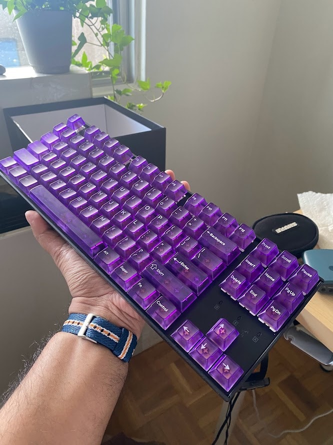 Grape keycaps on keychron k8 pro | Drop