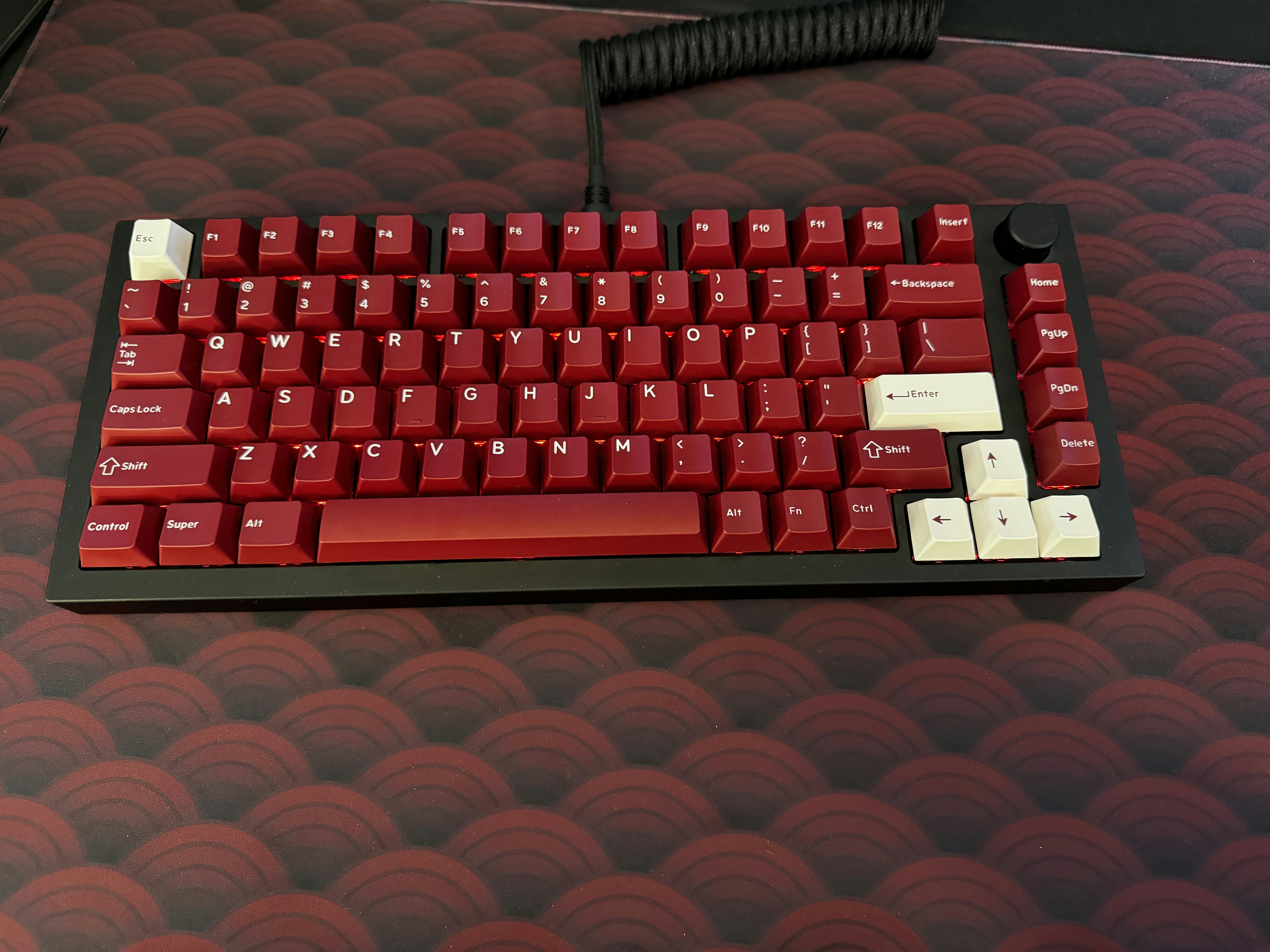 Drop + RedSuns Samurai Desk Mat - Seigaiha Blue | Battlestations | Desk ...