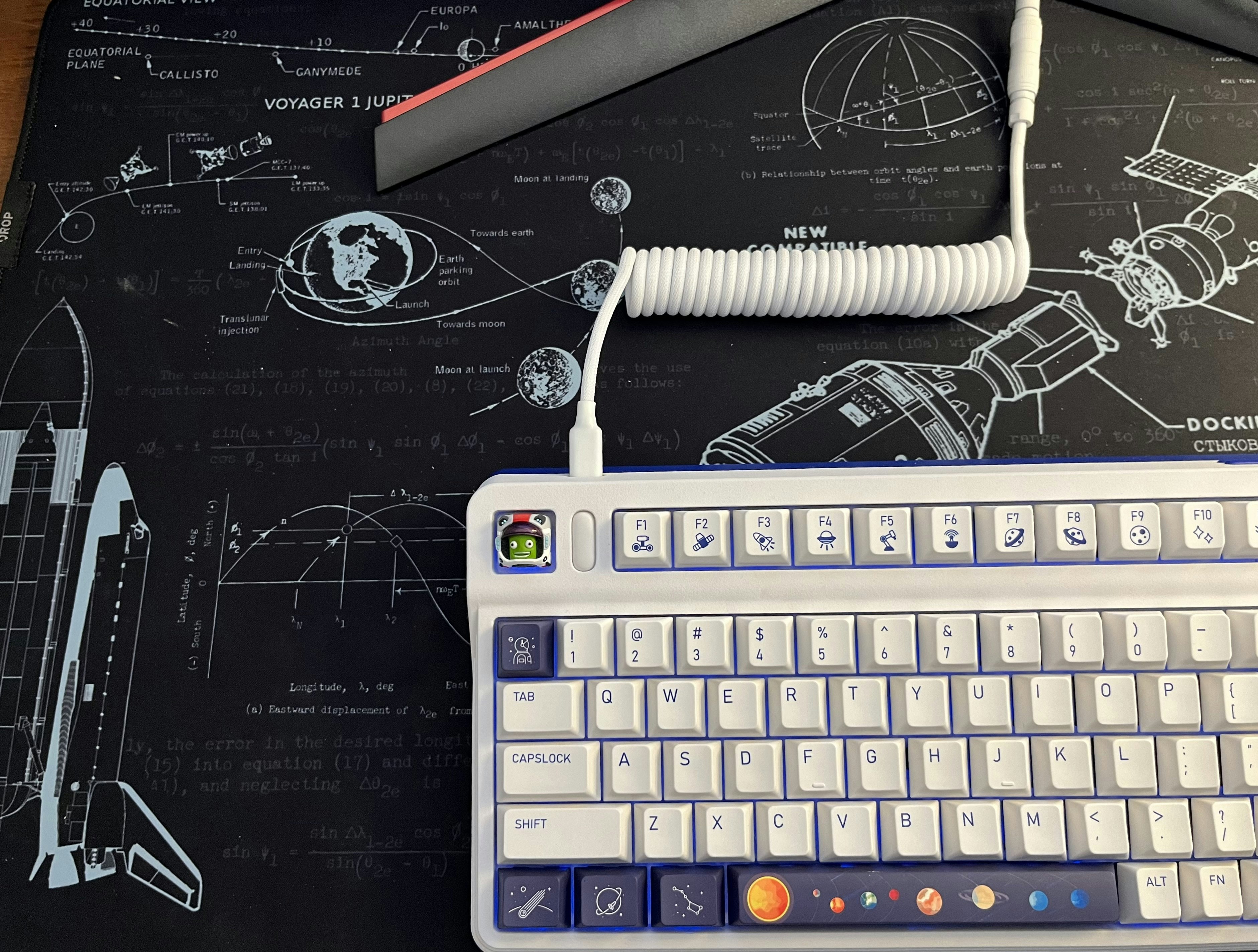 Drop Black and White Coiled Keyboard Cable | Mechanical Keyboards ...