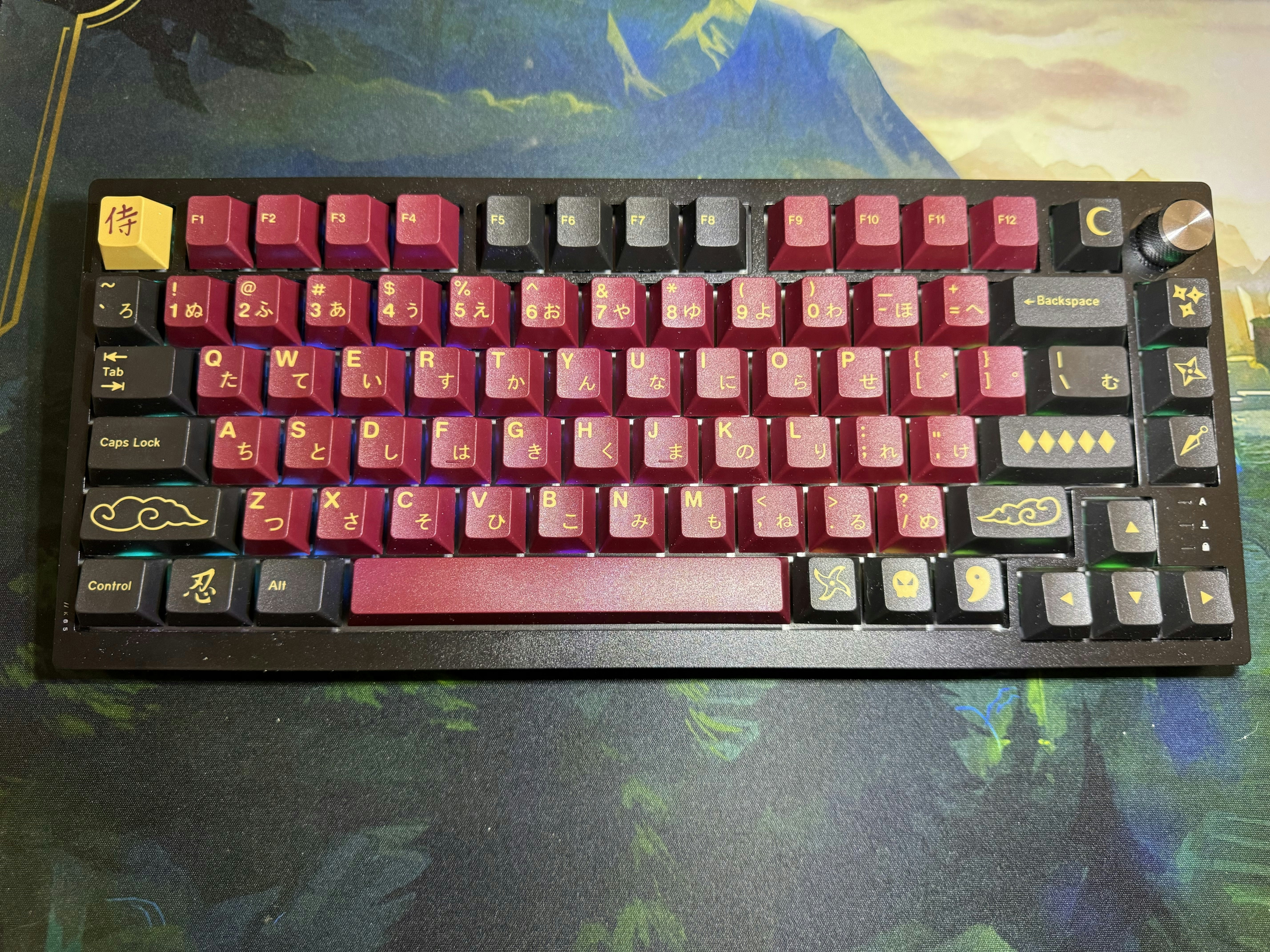 GMK Red Samurai with Holy Panda X | Drop