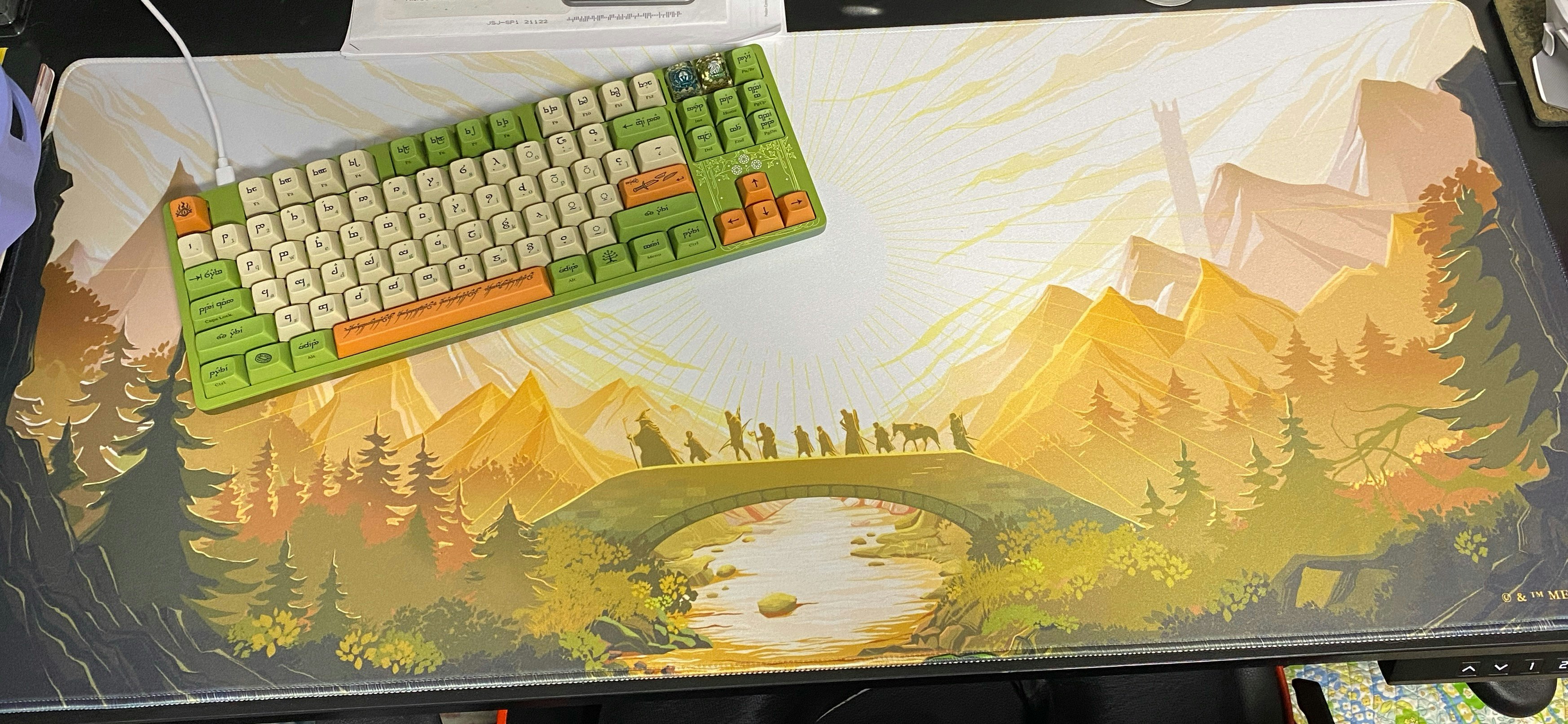 Drop + The Lord of the Rings™ Fellowship Desk Mat | Battlestations ...