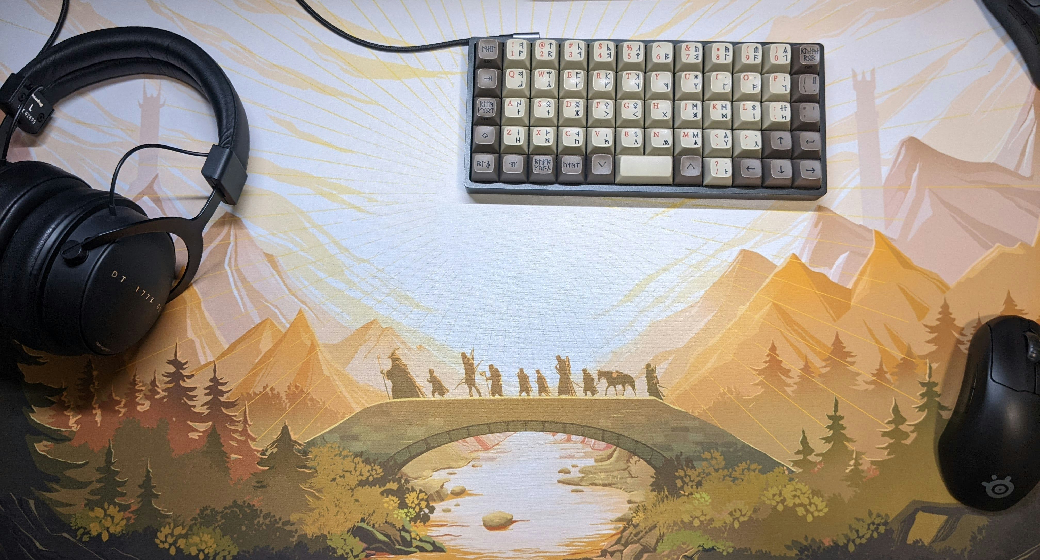 Drop + The Lord of the Rings™ Fellowship Desk Mat | Battlestations ...