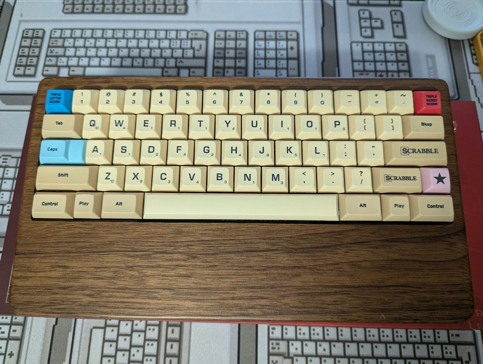 DSA Scrabble On NPKC 60% Wooden Keeb | Drop