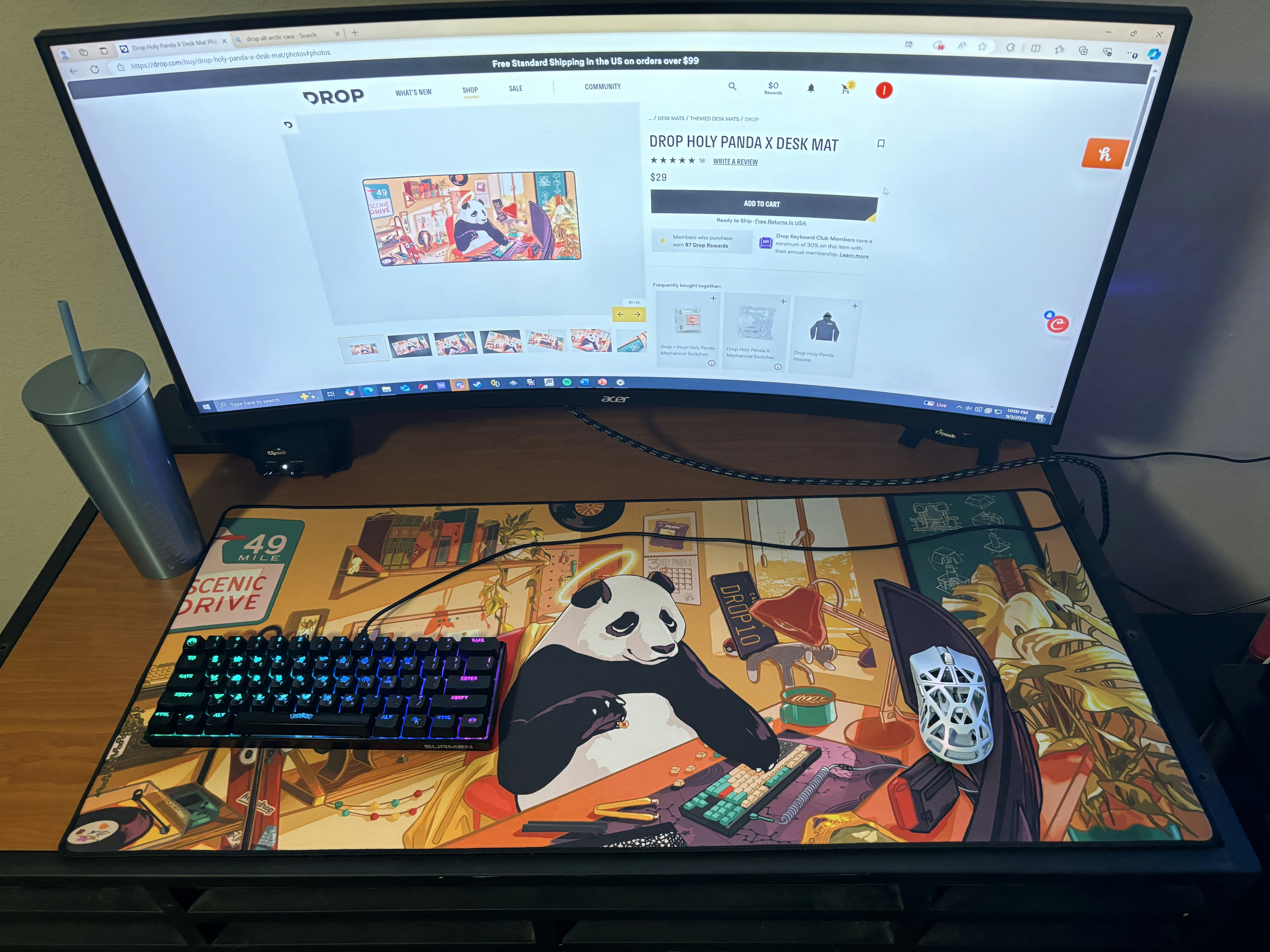 Drop Holy Panda X Desk Mat | Battlestations | Desk Mats | Themed Desk ...