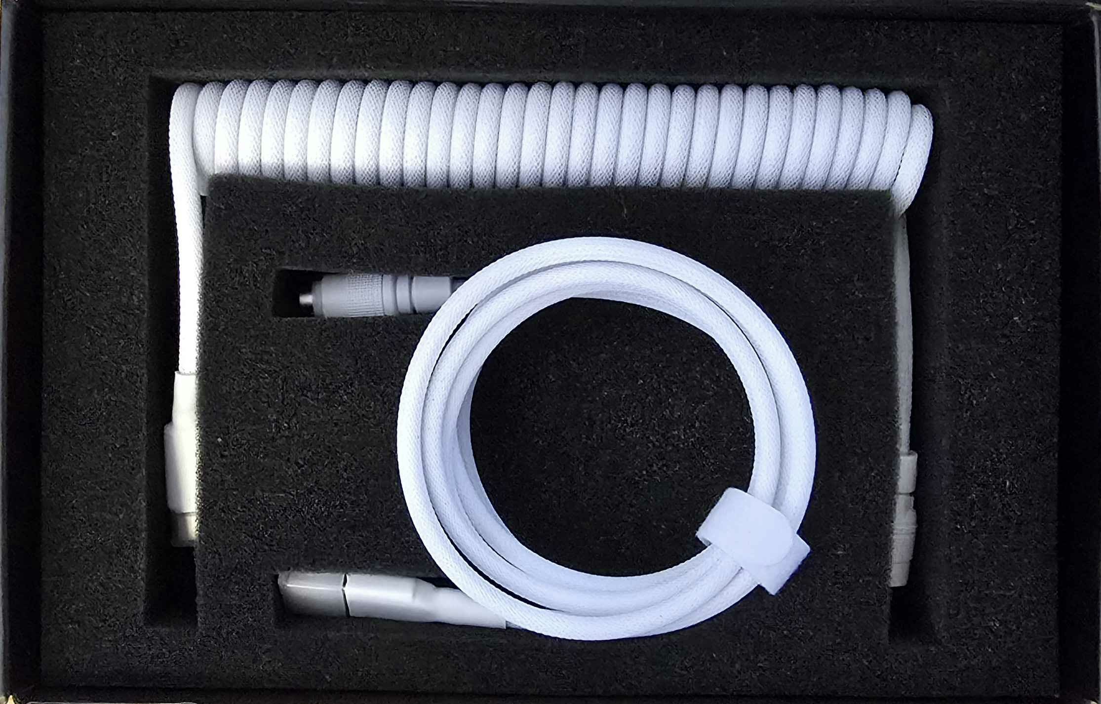 Drop Black and White Coiled Keyboard Cable | Mechanical Keyboards ...