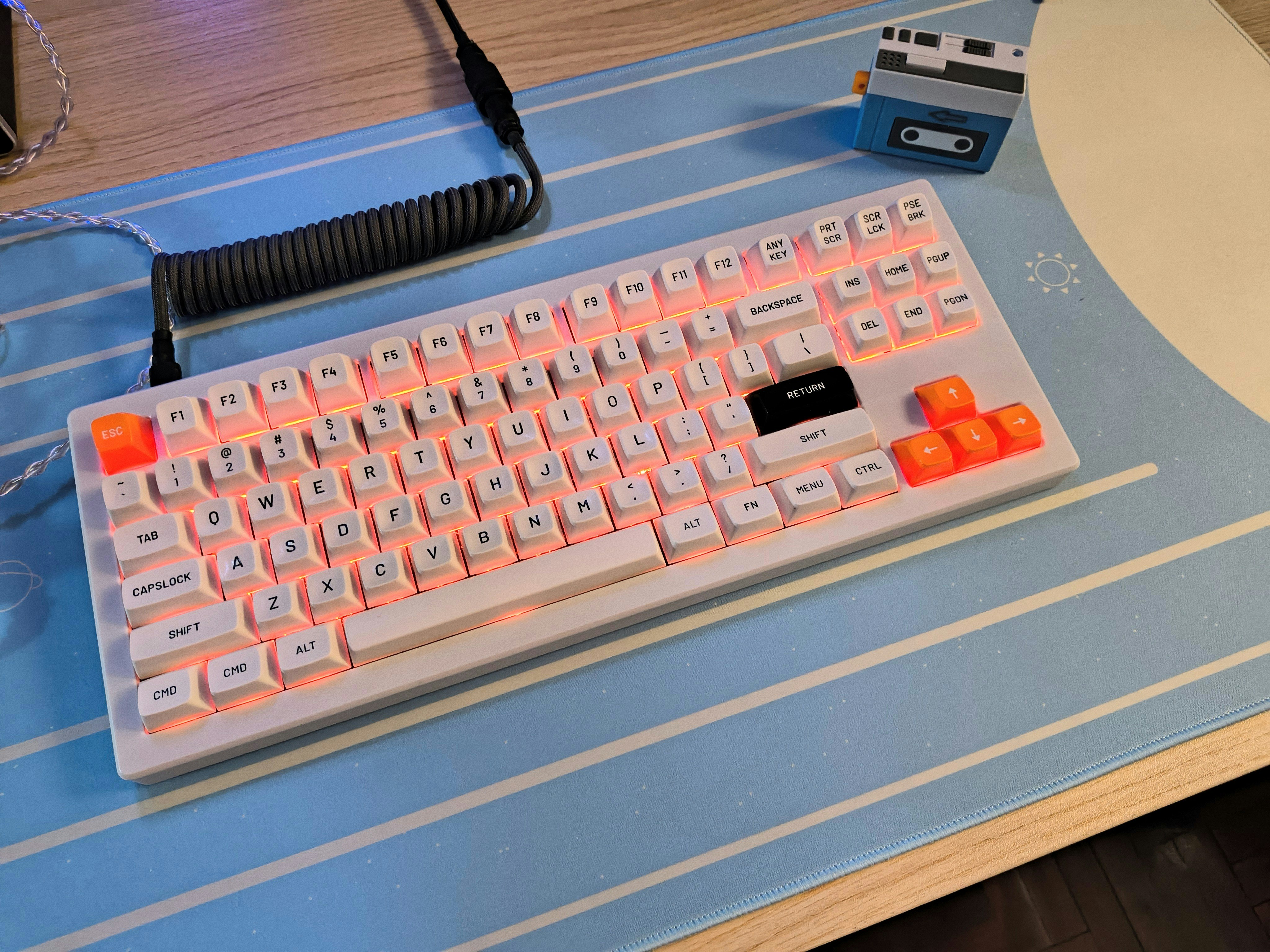 MT3 Black on White with Tangerine Accents | Drop