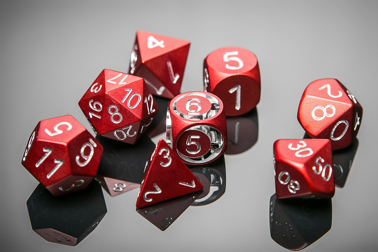 Precision Metal Polyhedral Dice Set | Dice | Drop