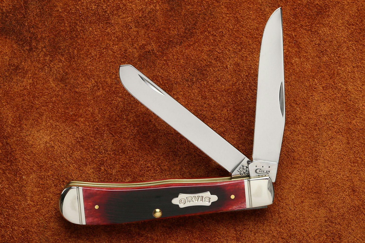 Case Orvis Sawcut Old Red Bone Trapper | Knives | Non Locking Knives | Drop