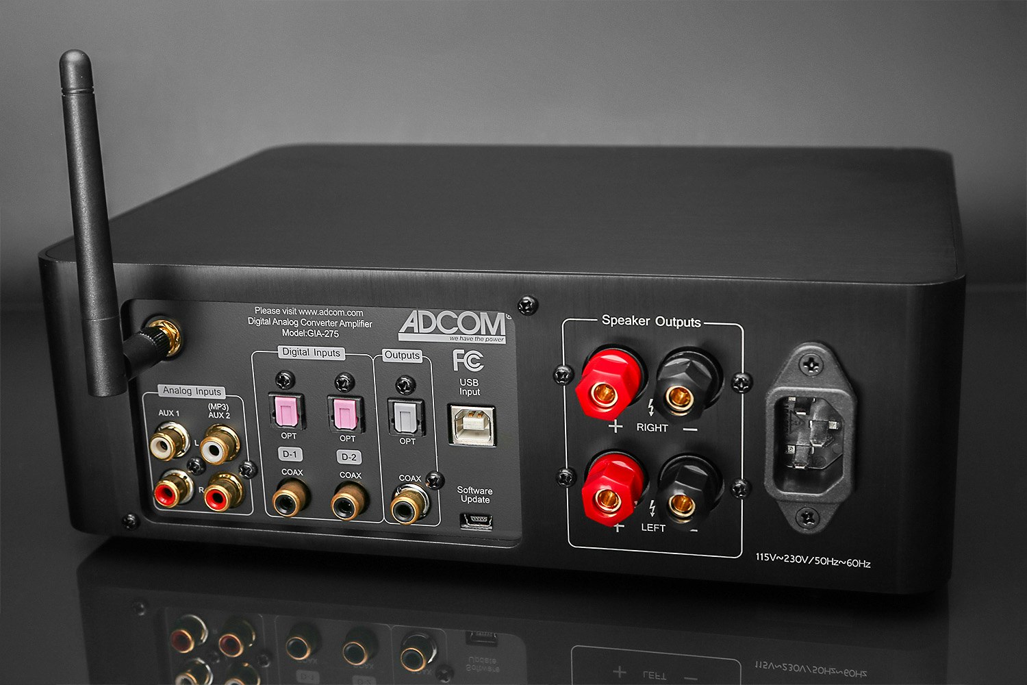 Adcom GIA-275 Stereo Integrated Amp/DAC | Audiophile | Receivers ...