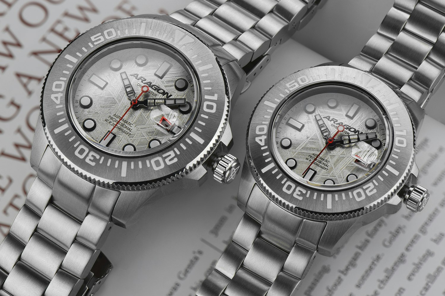 Aragon Watches Divemaster II Meteorite Automatic | Watches | Dive ...