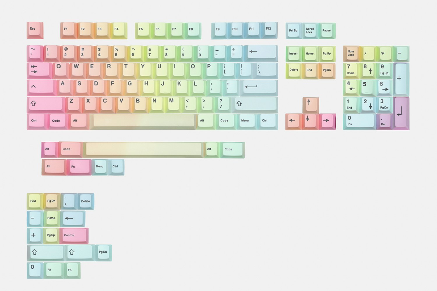 Artifact Bloom Series Keycap Set: Rainbow | Mechanical Keyboards ...