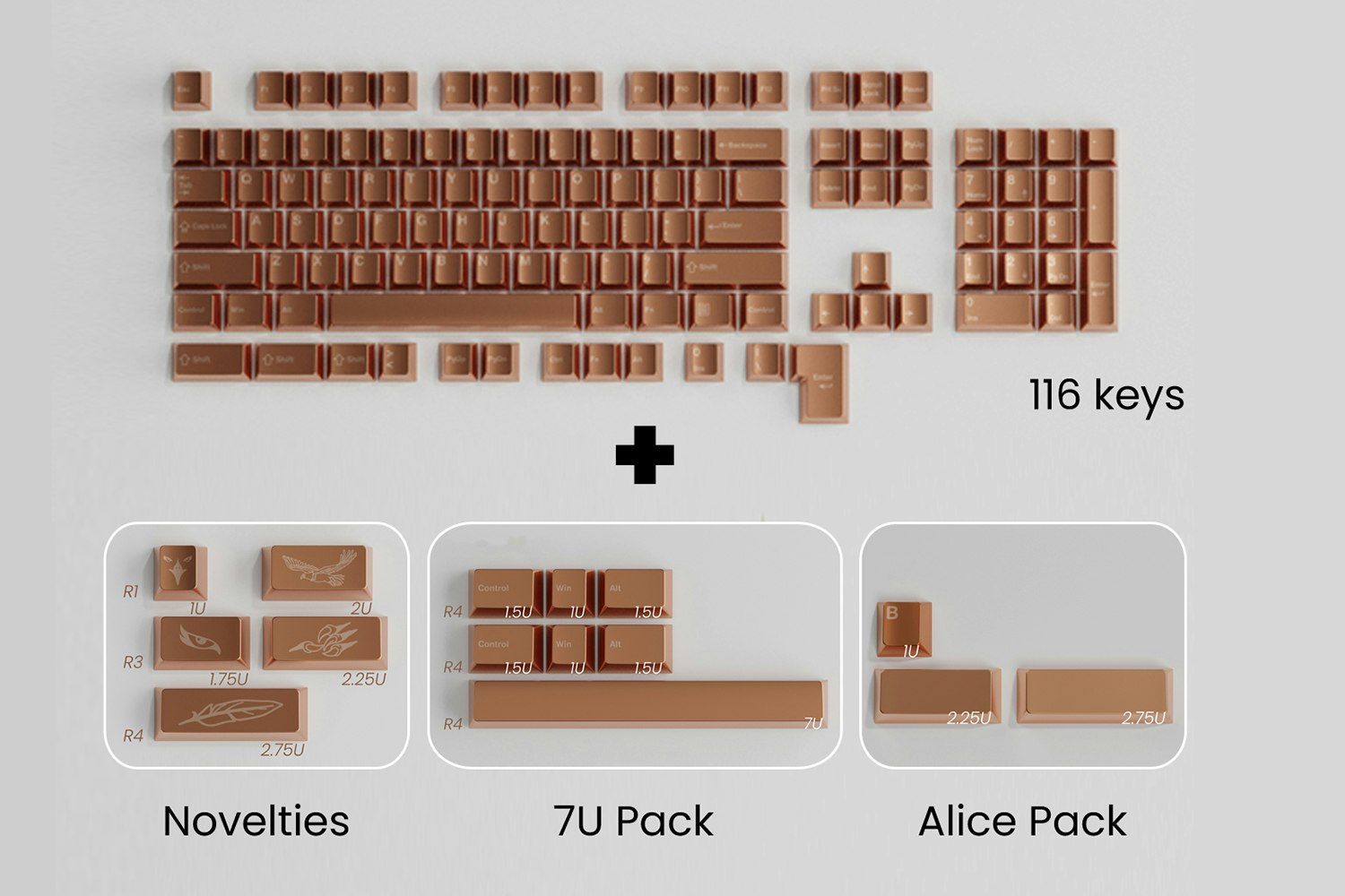 Awekeys Copper Eagle Metal Keycap Set | Mechanical Keyboards | Keycaps ...