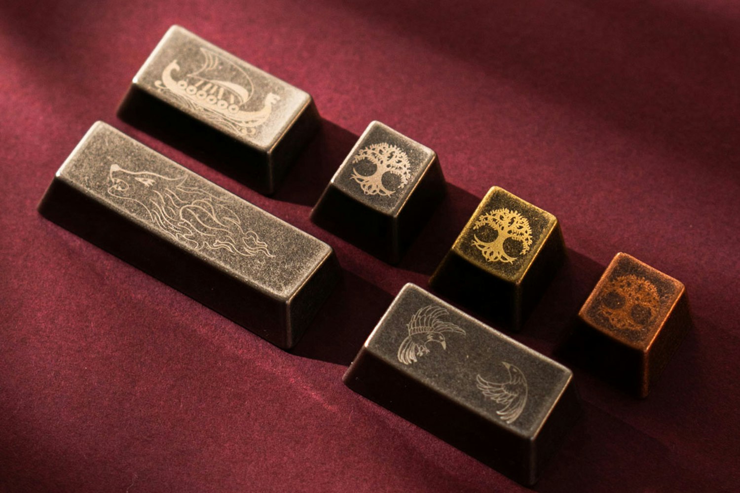 Awekeys Viking Antiques Metal Keycap Set | Mechanical Keyboards ...