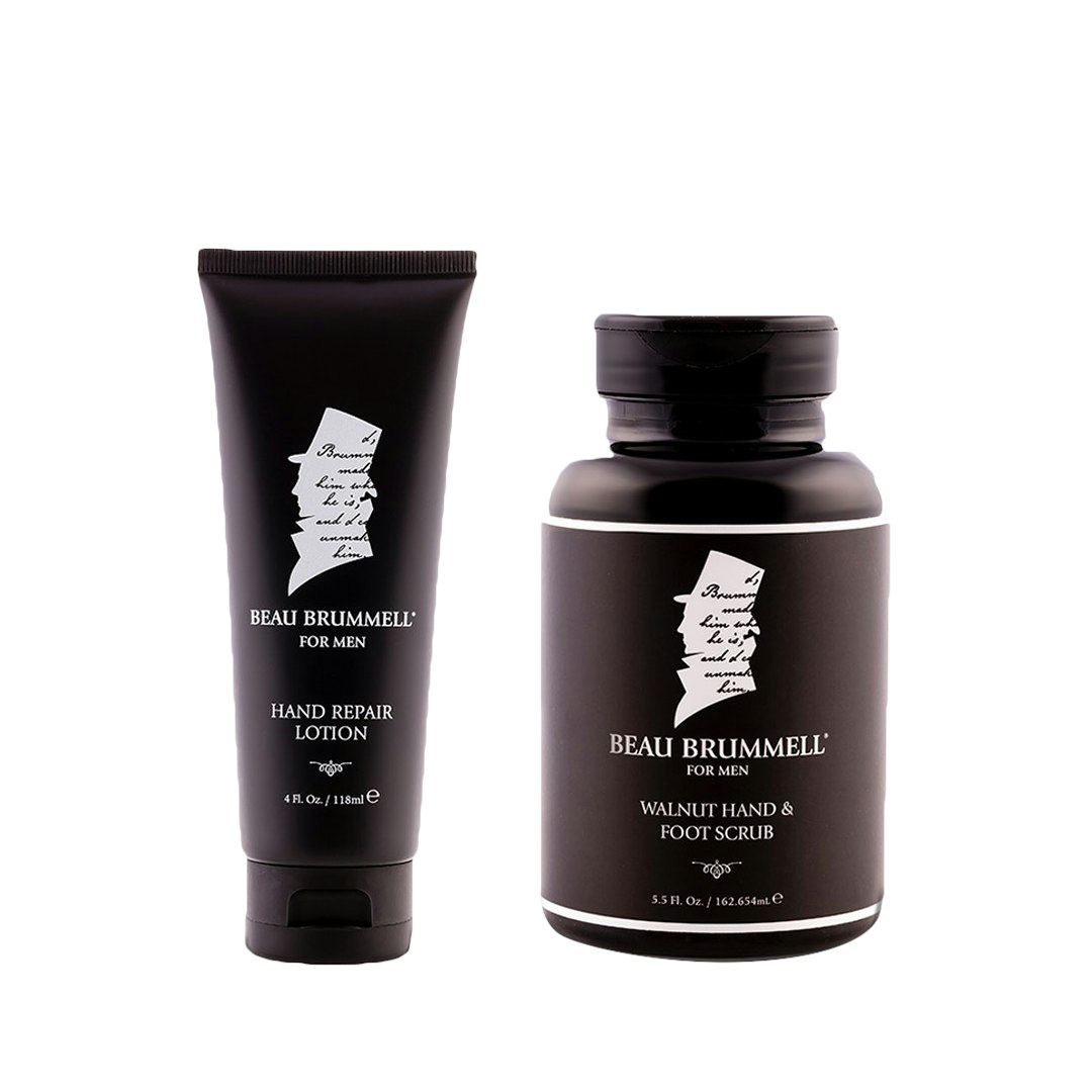 Beau Brummell Hand Lotion & Walnut Scrub | Cosmetics | Beauty Kits | Drop