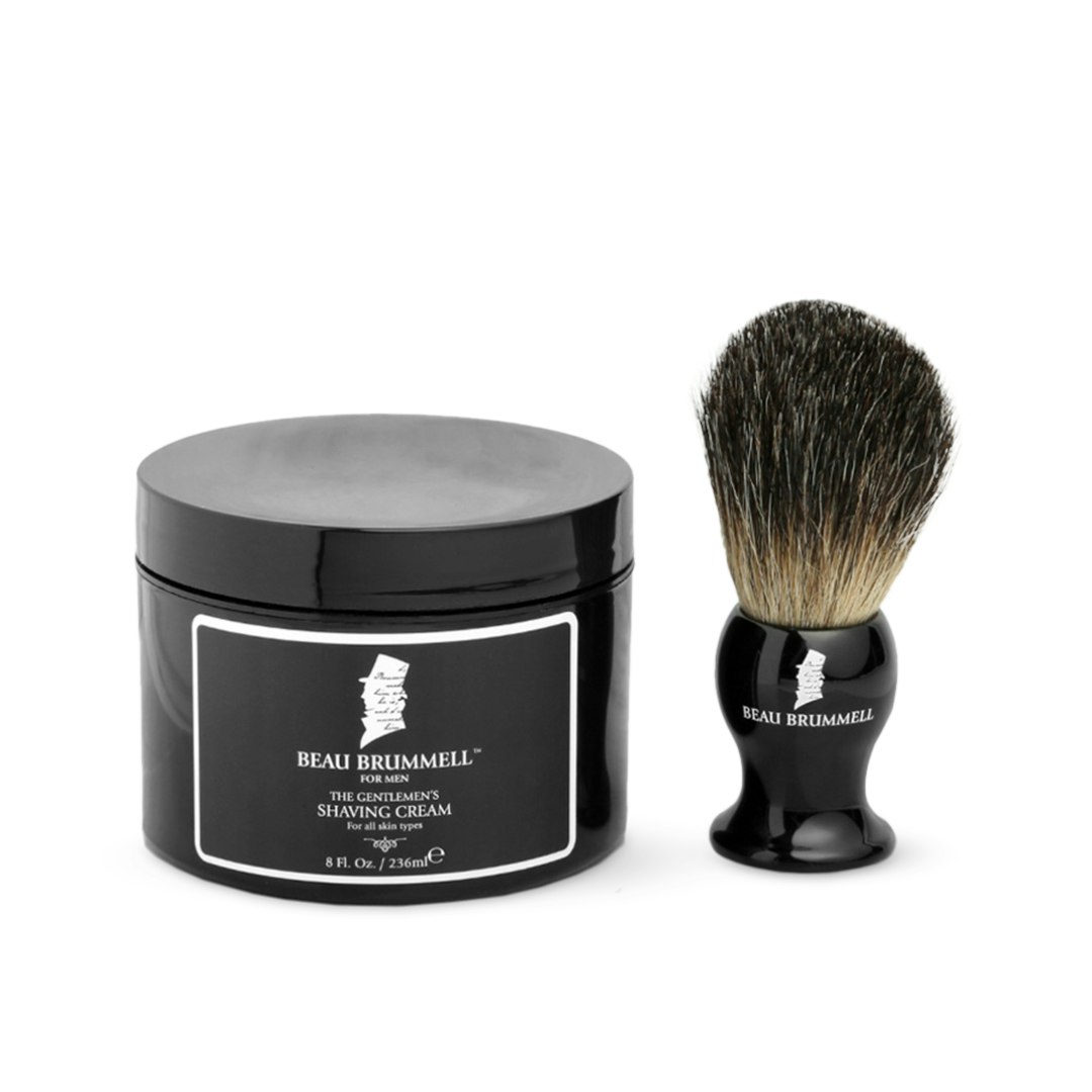 Beau Brummell Shaving Cream & Brush | Cosmetics | Beauty Kits | Drop