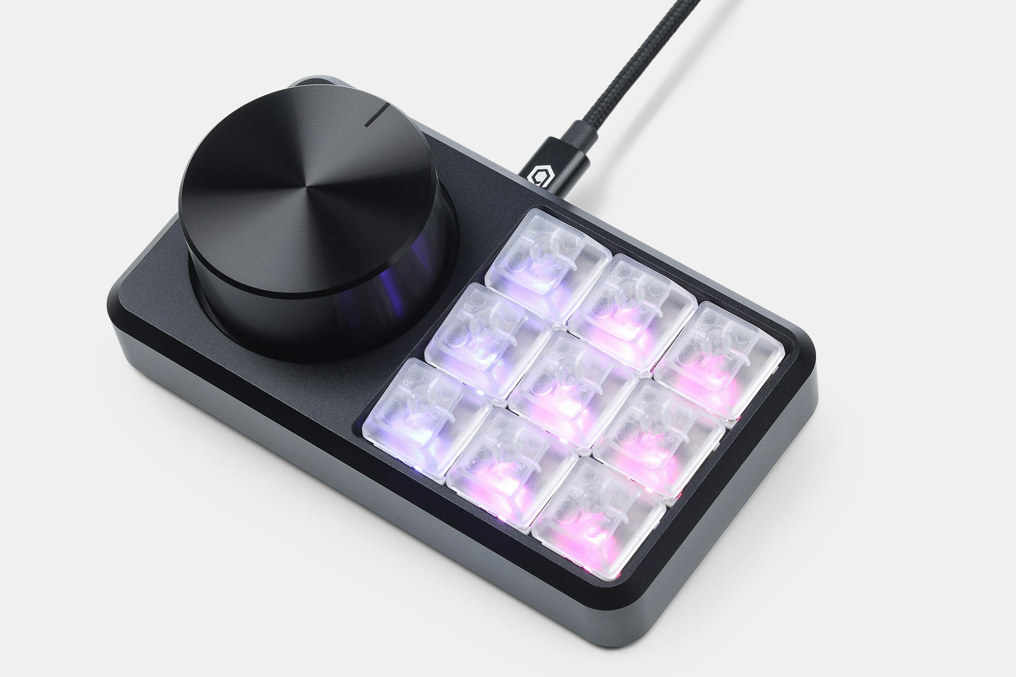 Binepad BNK9 Macropad - White with Silver Knob | Mechanical Keyboards | Components Mechanical ...