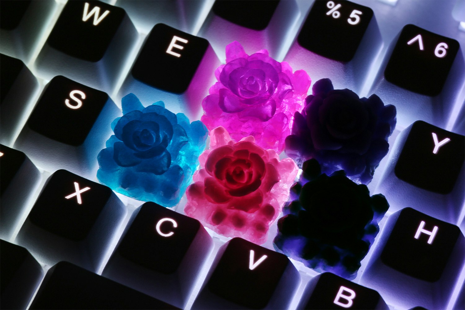 Bubble Keys Crystal Echeveria Resin Artisan Keycap | Mechanical ...