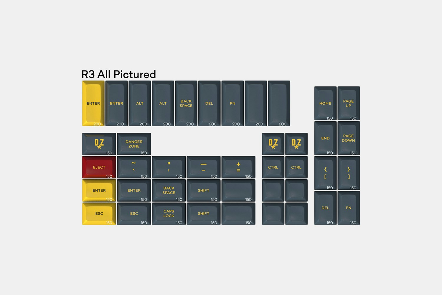 Massdrop x Data SA Danger Zone Custom Keycap Set | Mechanical Keyboards ...