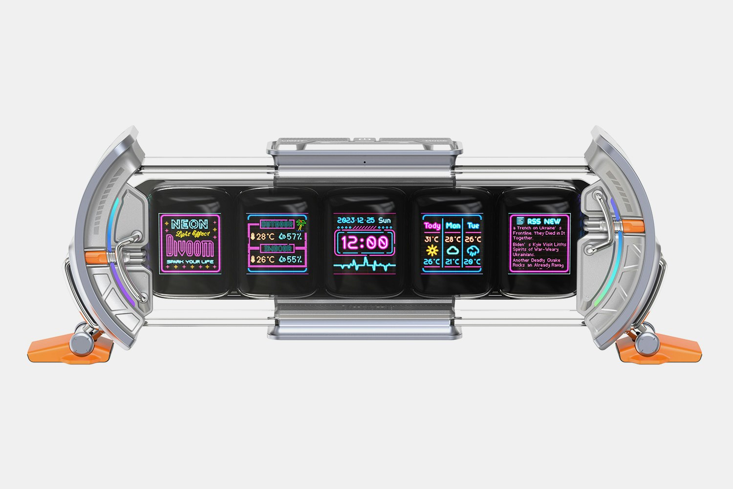 Divoom Times Gate Digital Clock With RGB LED Display | Battlestations ...