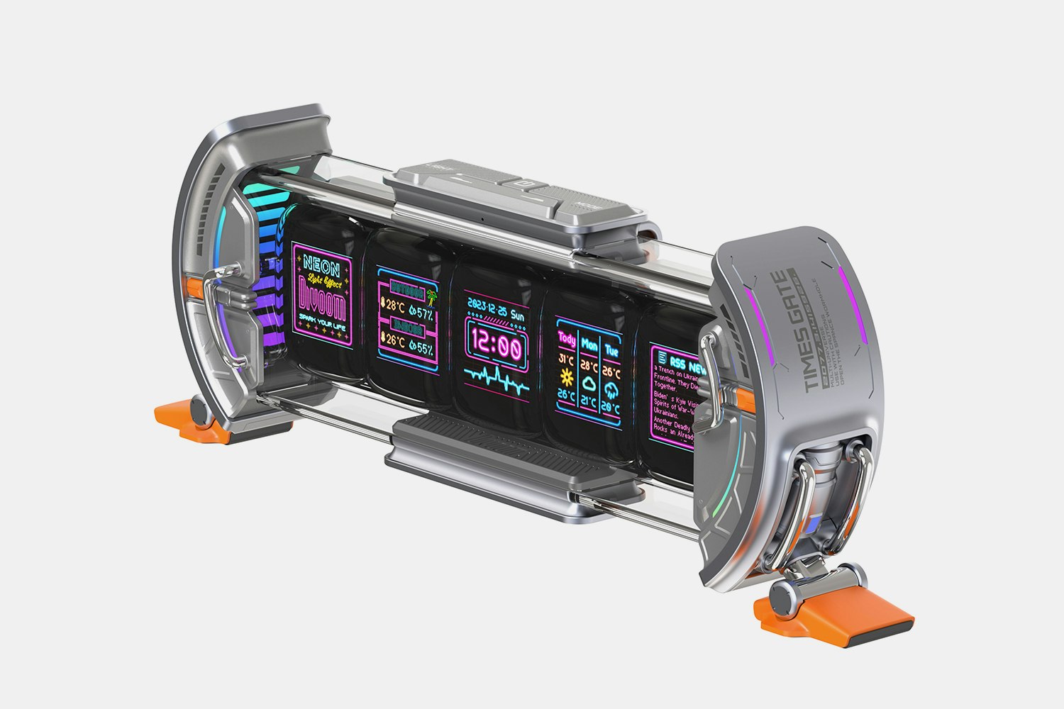 Divoom Times Gate Digital Clock With RGB LED Display | Battlestations ...