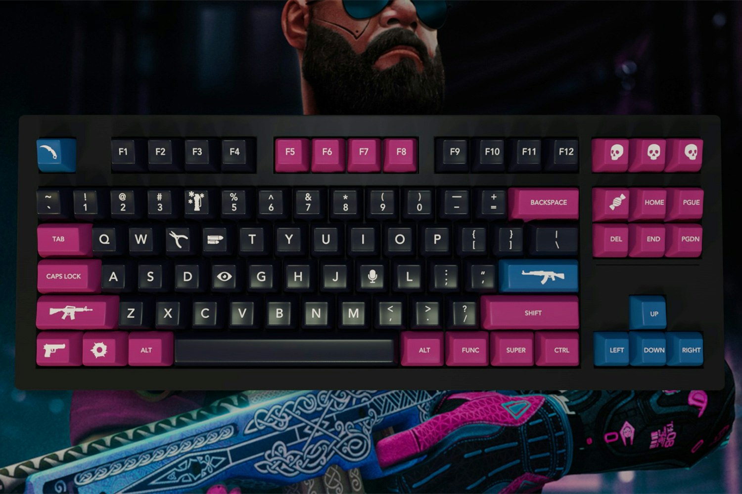 DOMIKEY ABS Doubleshot SA Unbeatable Miami Keycap Set | Mechanical ...