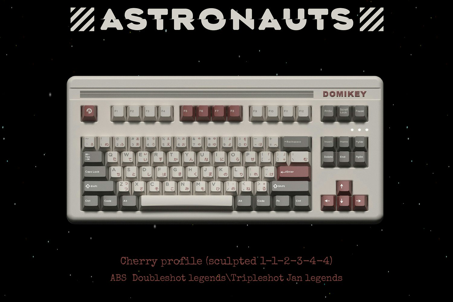 DOMIKEY Astronauts Cherry Tripleshot ABS Keycap Set | Mechanical ...