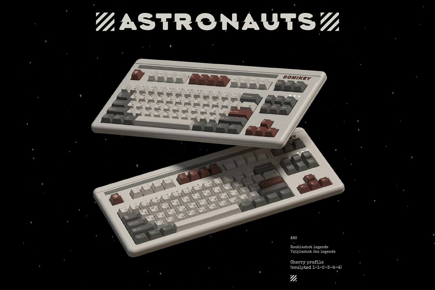 DOMIKEY Astronauts Cherry Tripleshot ABS Keycap Set | Mechanical ...
