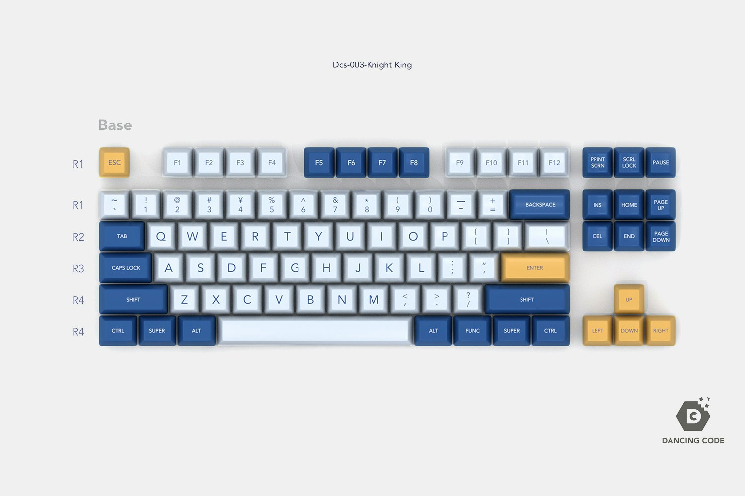 DOMIKEY Knight SA Doubleshot Keycap Set - Base (TKL) | Mechanical ...