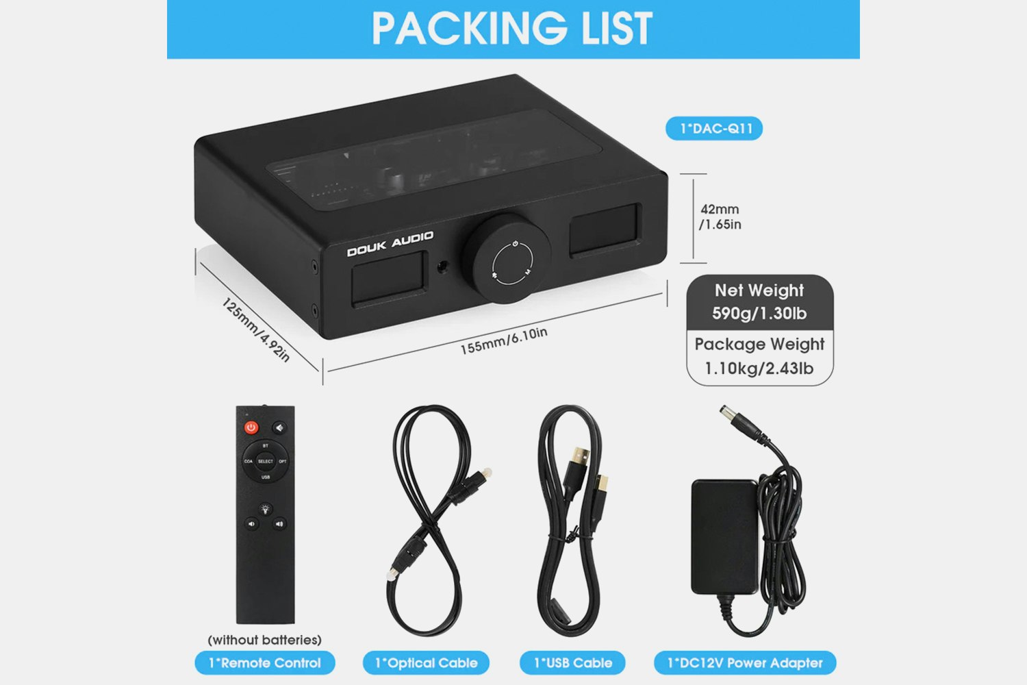 Douk Audio DAC-Q11 HiFi USB DAC | Audiophile | DACs | Drop