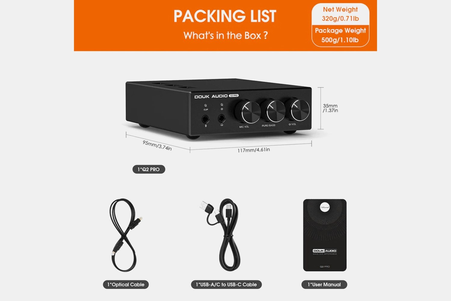 Douk Audio Q2 PRO PC Gaming DAC/Headphone Amplifier | Audiophile | DACs ...