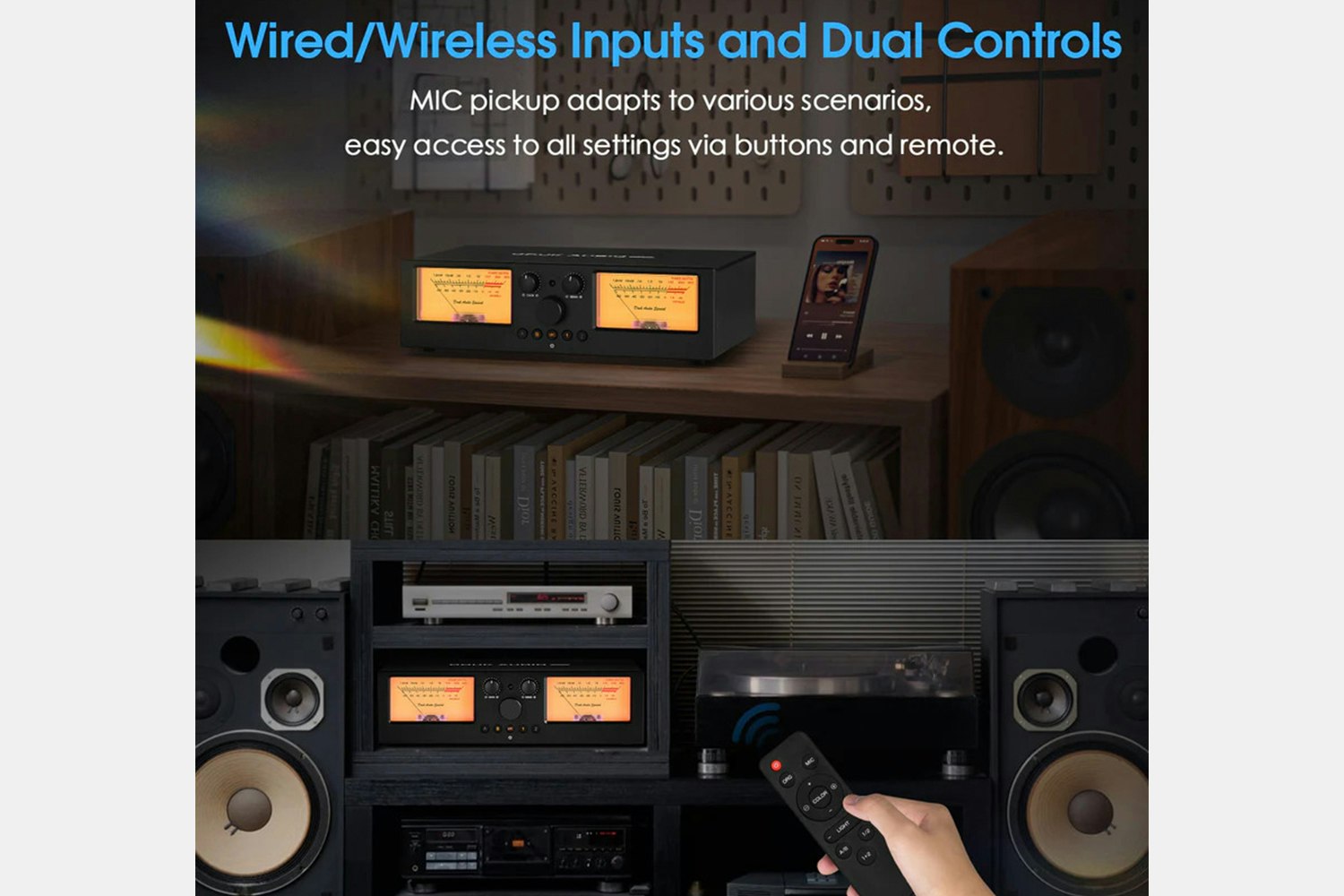 Douk Audio VU3 PRO Amplifier/Speaker Switcher With VU Meter ...