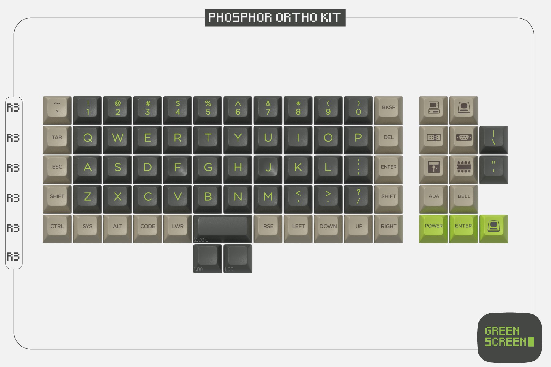 Drop SA Green Screen Keycap Set | Mechanical Keyboards | Keycaps ...