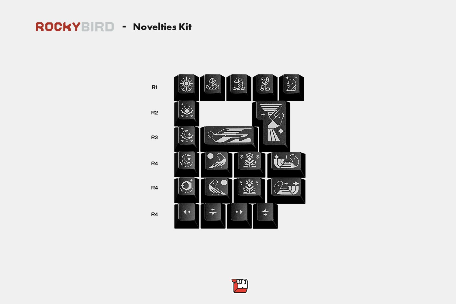 Drop + ArqKeebs DCX Rocky Bird Keycap Set | Mechanical Keyboards ...