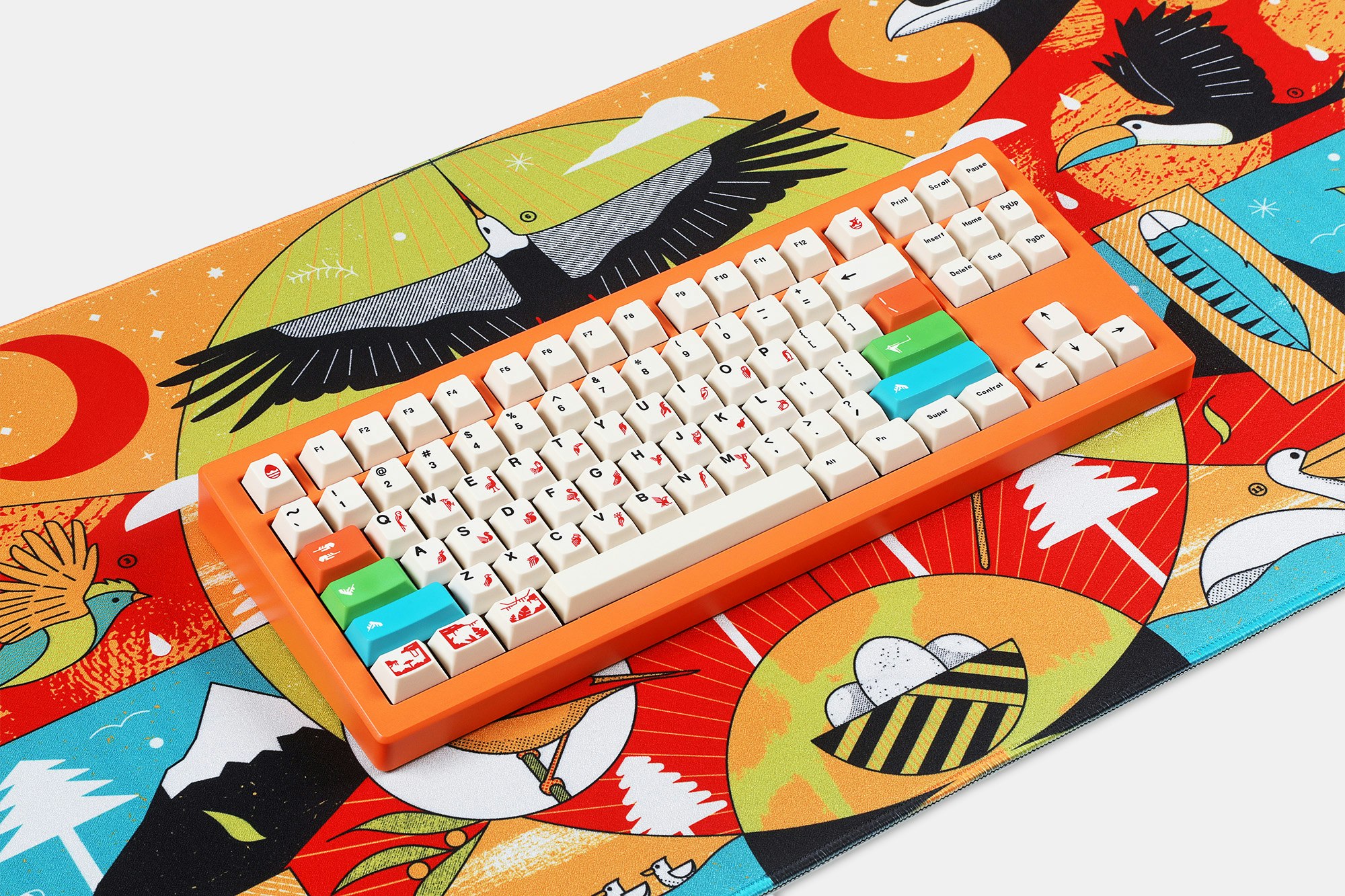 Drop + ArqKeebs Bird Jungle Desk Mat | Battlestations | Desk Mats ...