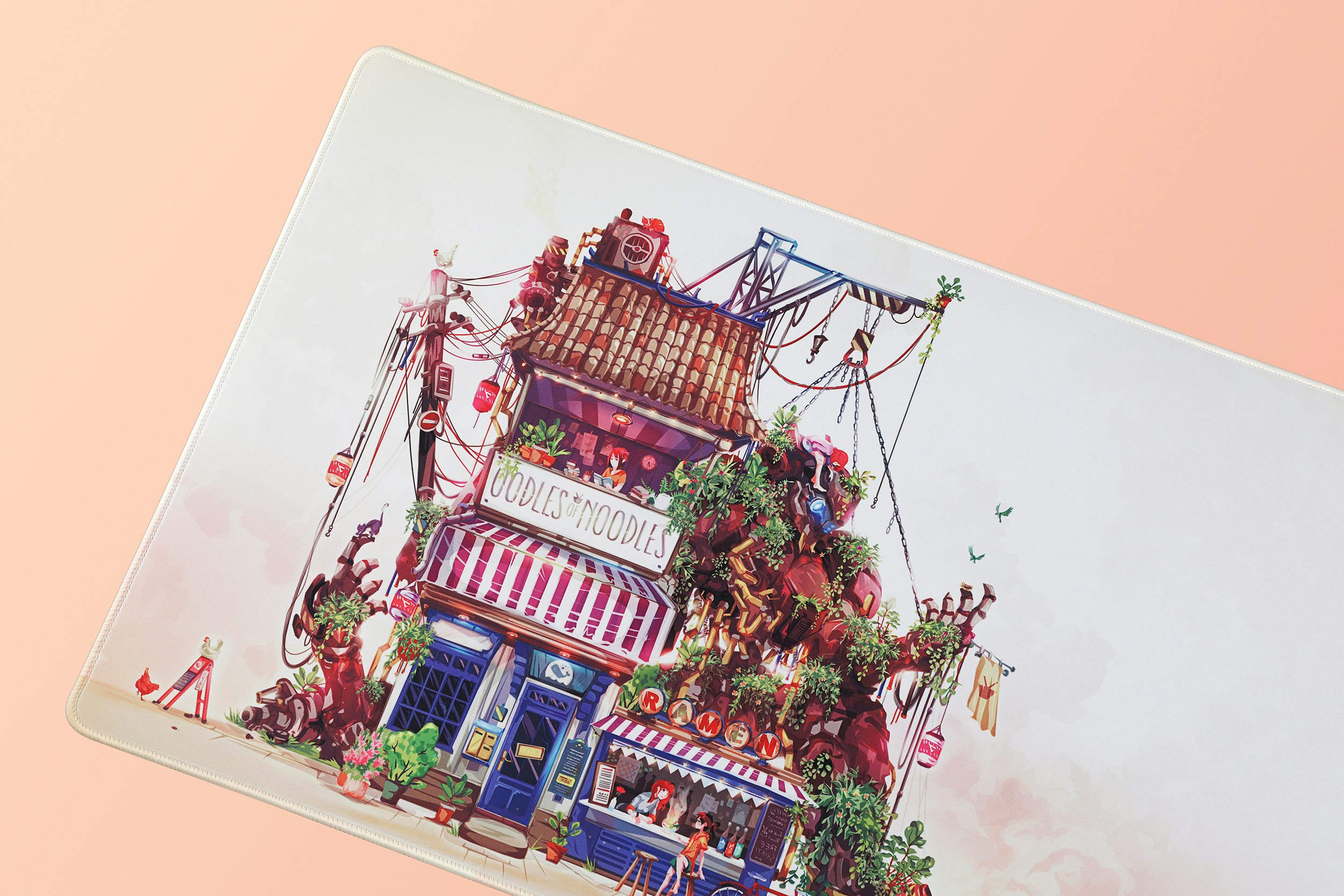 Drop + Chasing Artwork The Noodle-Bot Shop Desk Mat | Battlestations ...