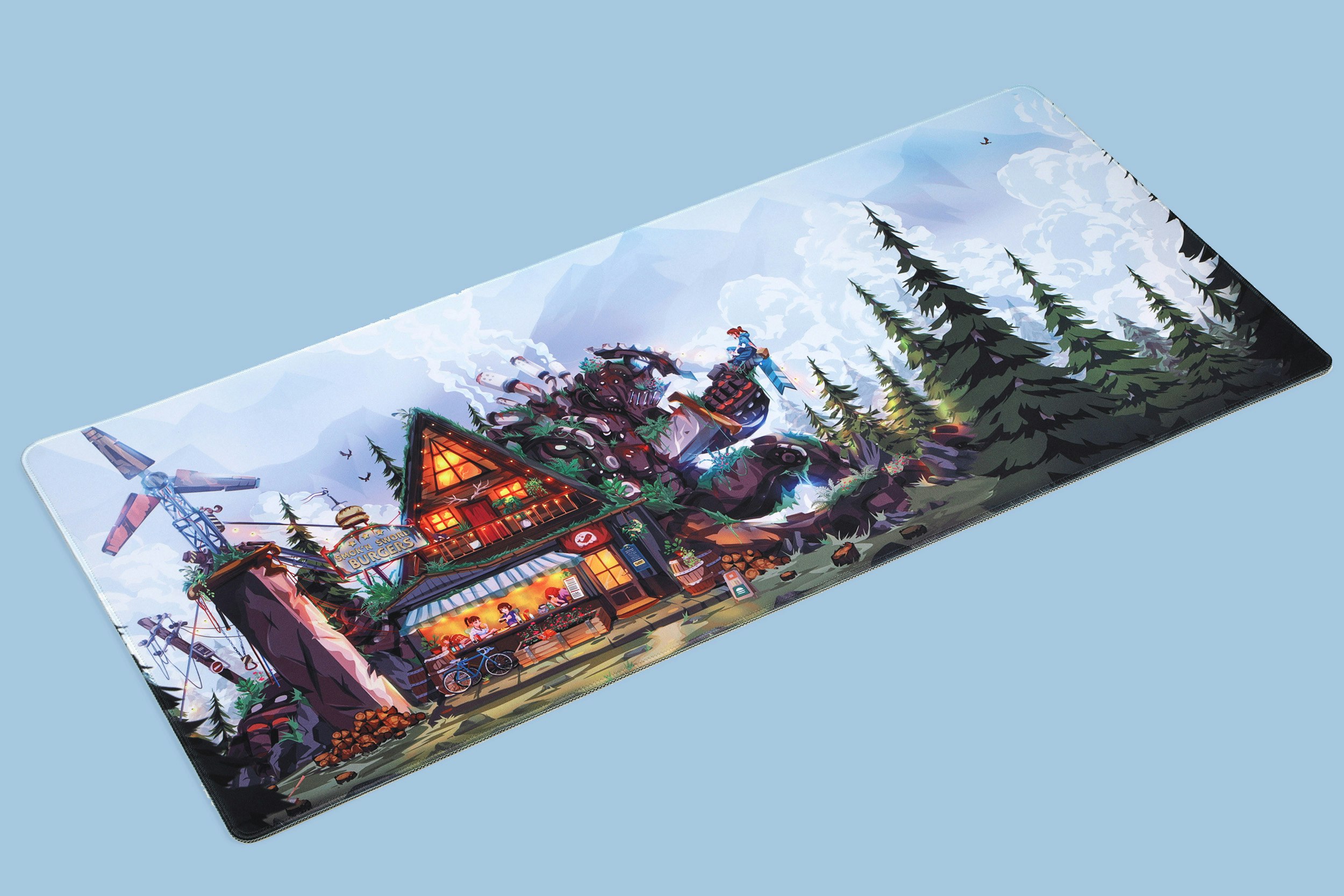 Drop + Chasing Artwork Smok'n Sword Burgers Desk Mat | Battlestations ...