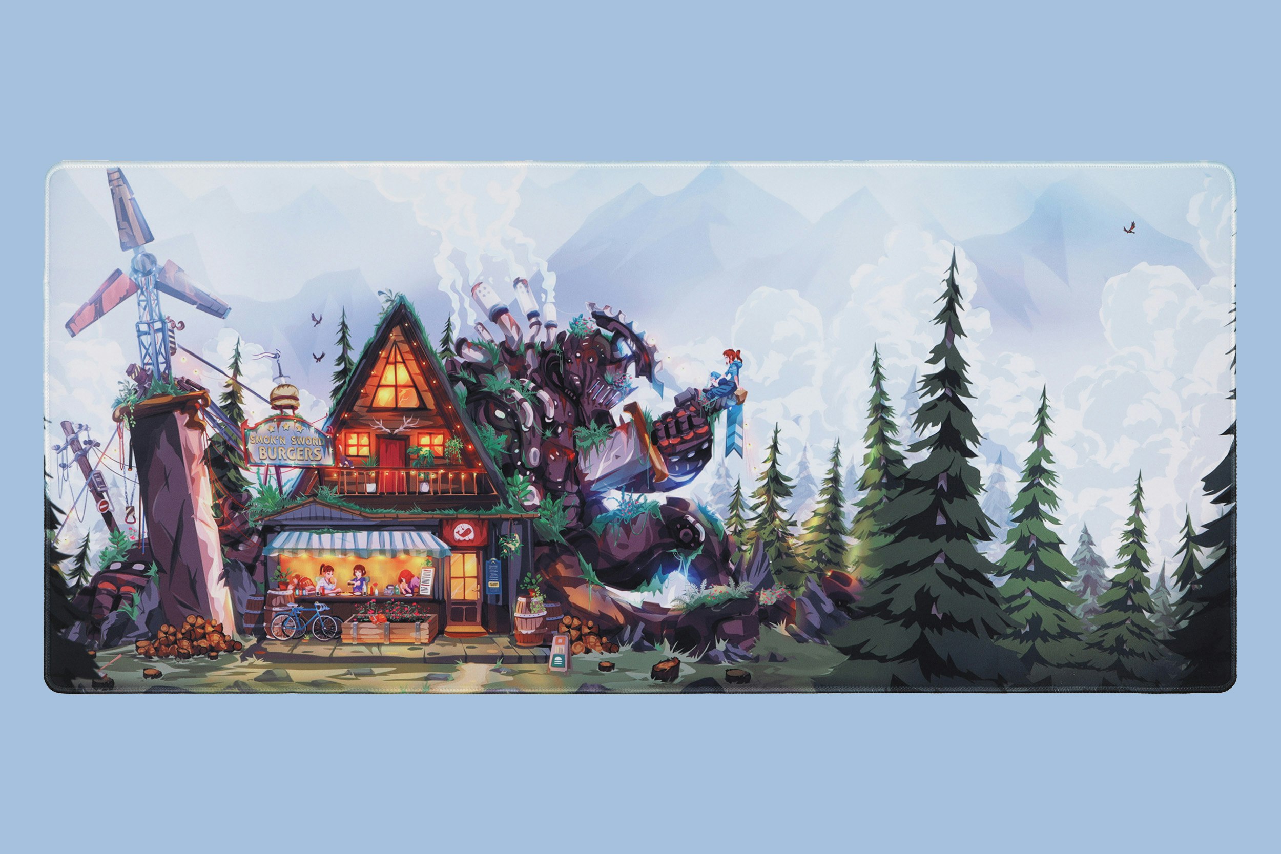 Drop + Chasing Artwork Smok'n Sword Burgers Desk Mat | Battlestations ...