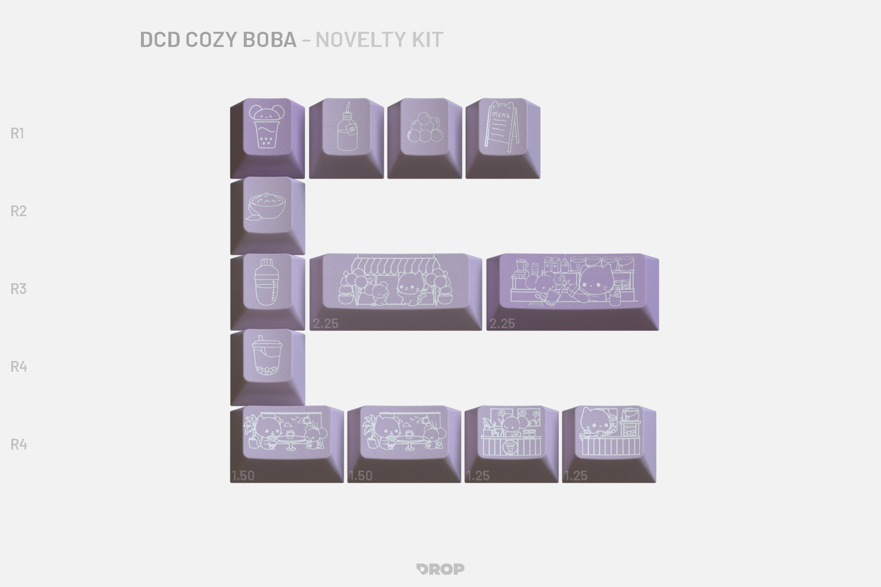 Drop DCD Cozy Boba Keycap Set | Mechanical Keyboards | Keycaps | PBT ...