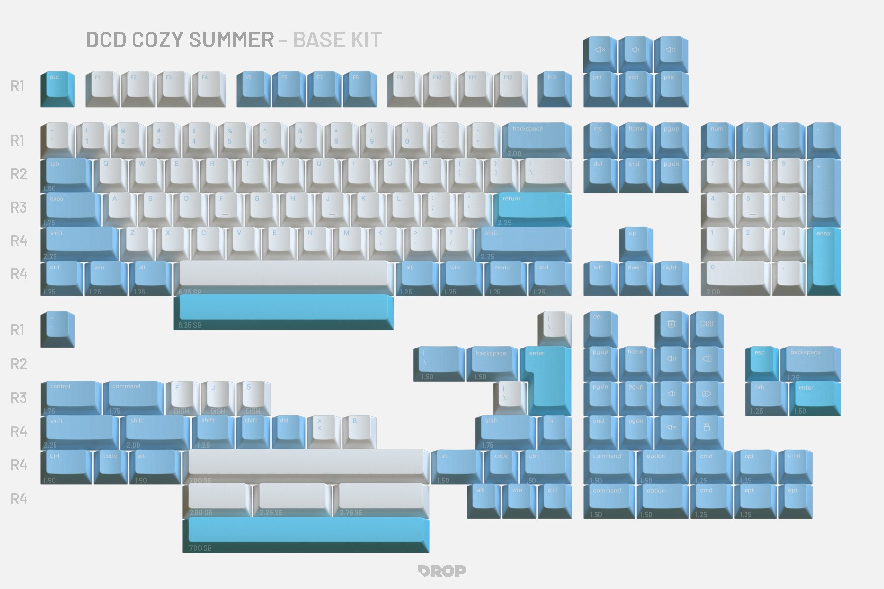 Drop DCD Cozy Summer Keycap Set - Base | Mechanical Keyboards | Keycaps ...