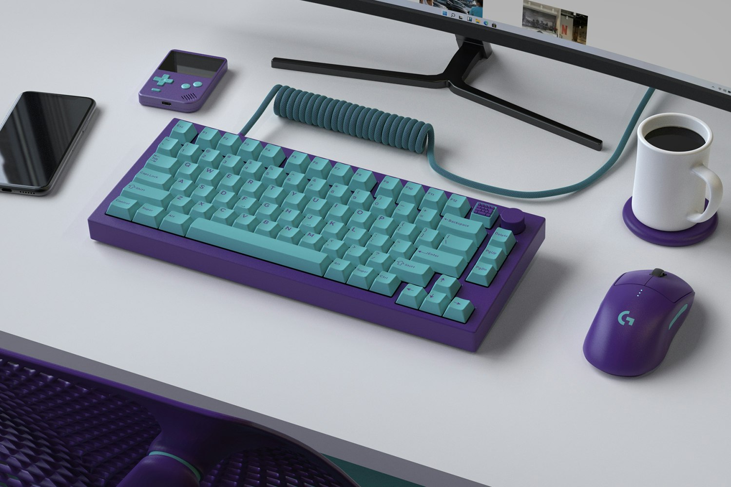 Drop + MiTo DCX Cyanlet Keycap Set - Base Kit | Mechanical Keyboards ...