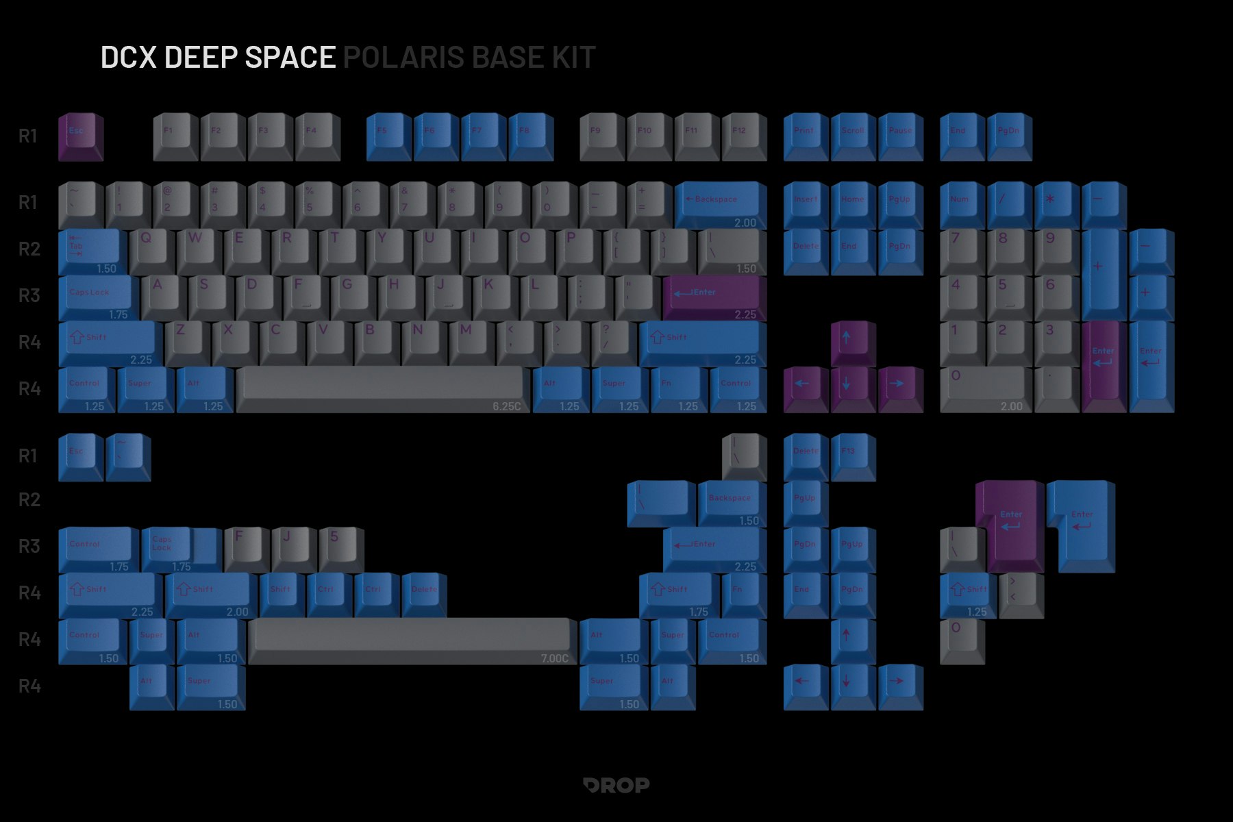 Drop + Booper DCX Deep Space Keycap Set | Mechanical Keyboards ...