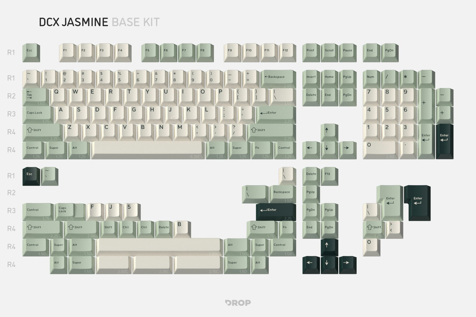 Drop MT3 Jasmine Keycap Set - Base Details | Mechanical Keyboards ...