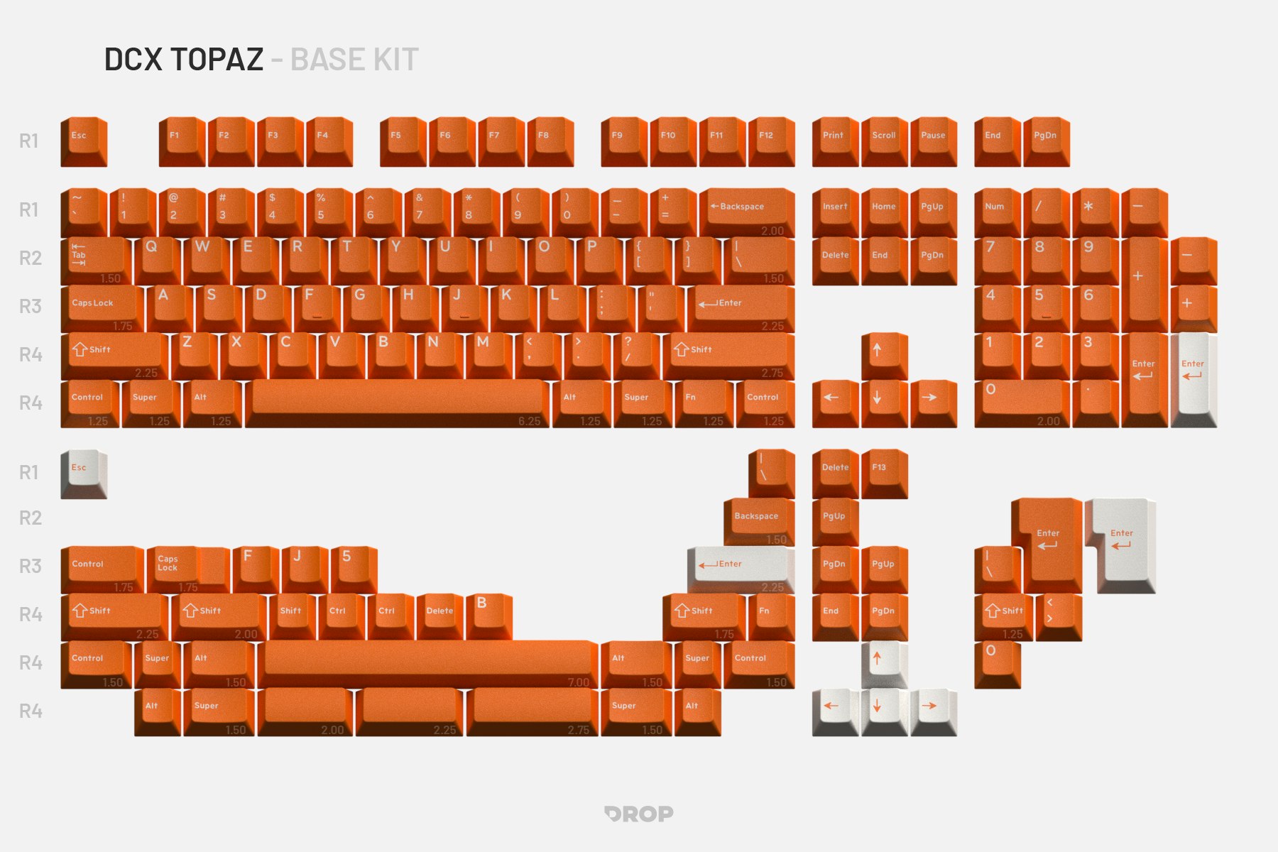Drop DCX Topaz Keycap Set | Mechanical Keyboards | Keycaps | ABS ...