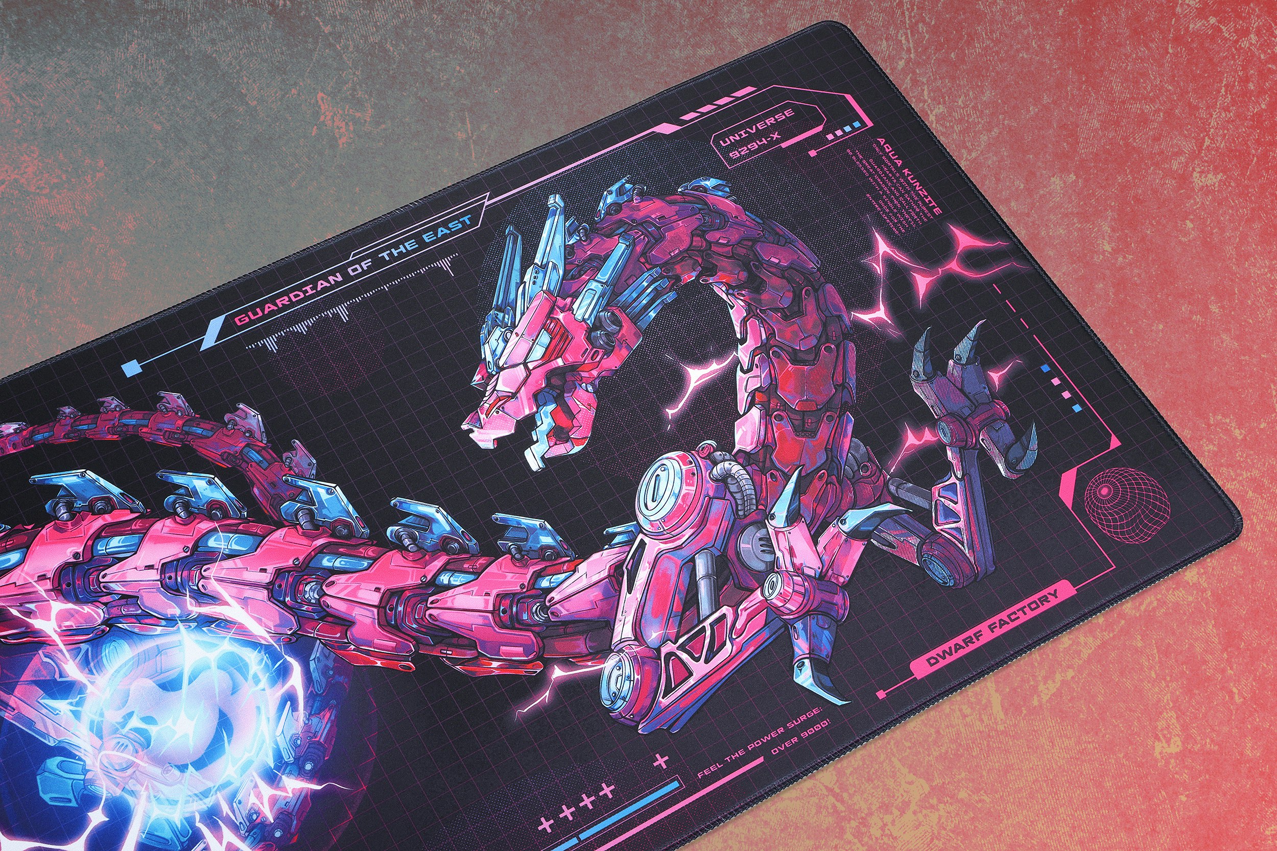 Drop + Dwarf Factory Mc.Long Mecha Desk Mat - Aqua Kunzite ...