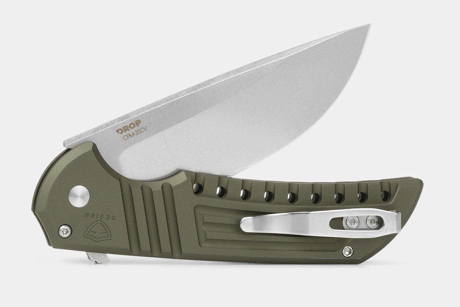 Drop + Ferrum Forge Mordax Button Lock Folder | Knives | Folding Knives ...