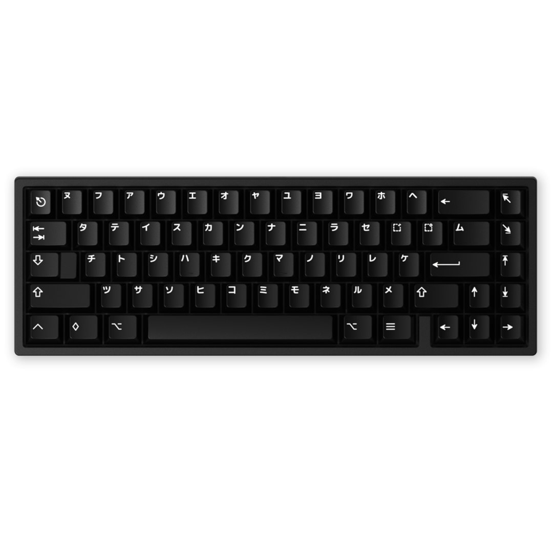 Drop GMK White-on-Black Katakana Custom Keycap Set | Doubleshot ABS Keycaps