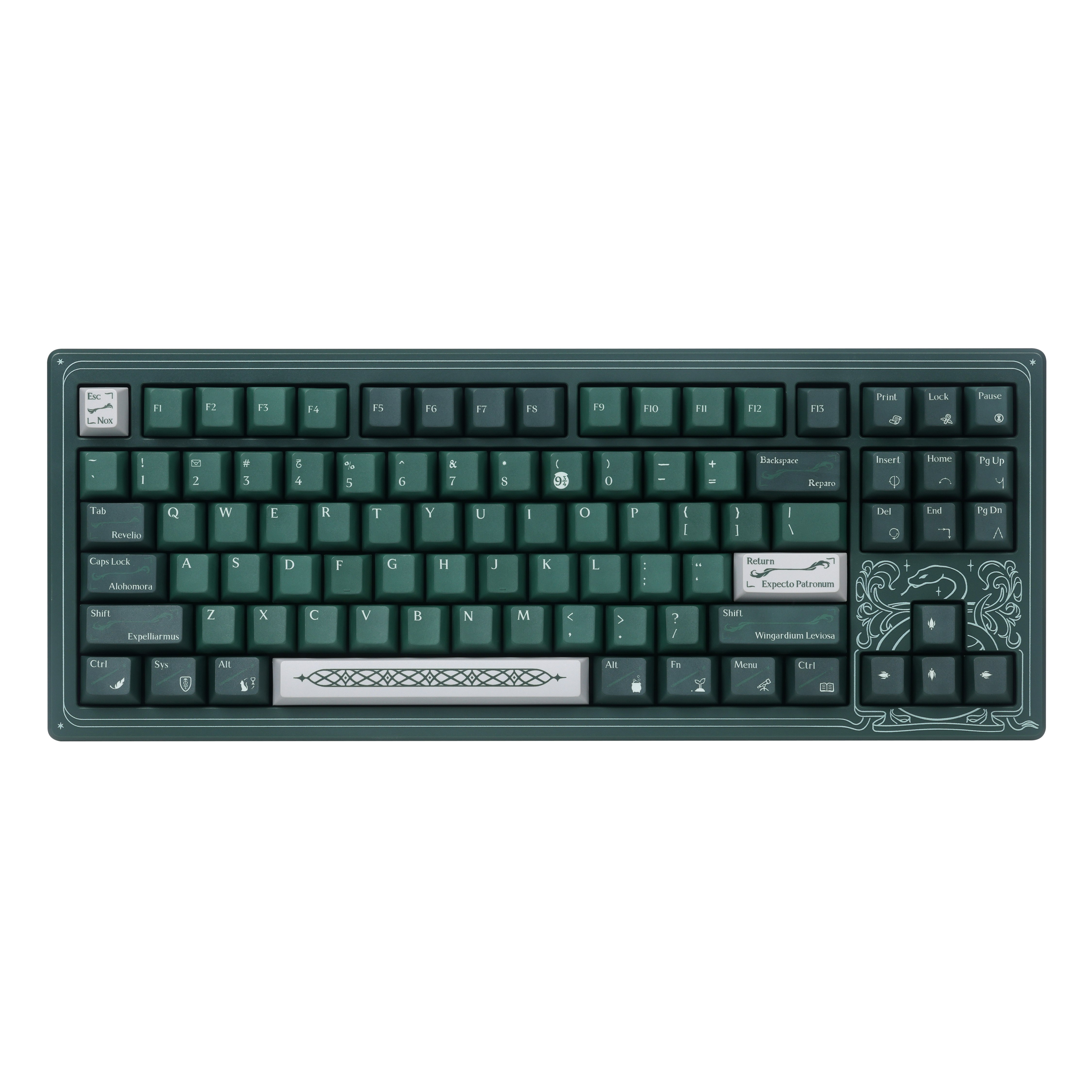Drop + Harry Potter™ Slytherin™ CSTM80 Keyboard | Mechanical Keyboards ...